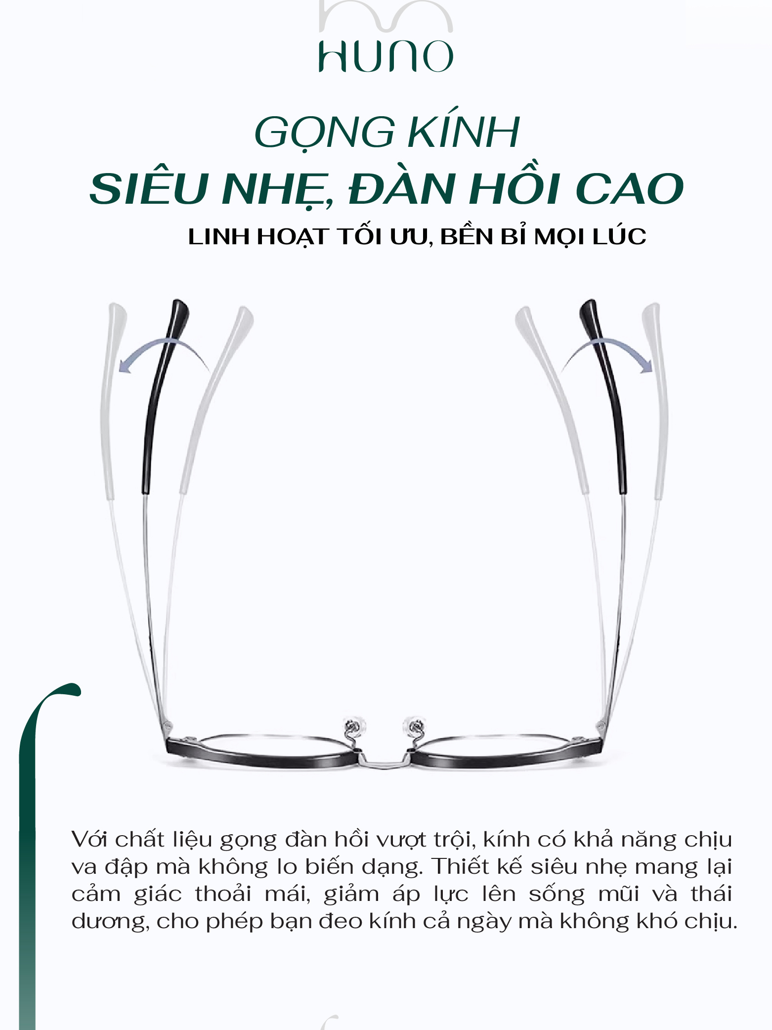 Mắt kính Nam Nữ thời trang HUNO, gọng kính cận nam vuông kim loại cao cấp 0 độ chống ánh sáng ...