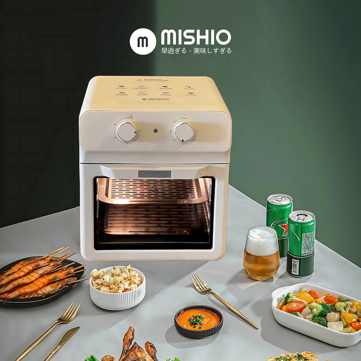 Nồi Chiên Không Dầu Khổng Lồ 12 Lít Mishio MK393 1700W | Shopee Việt Nam