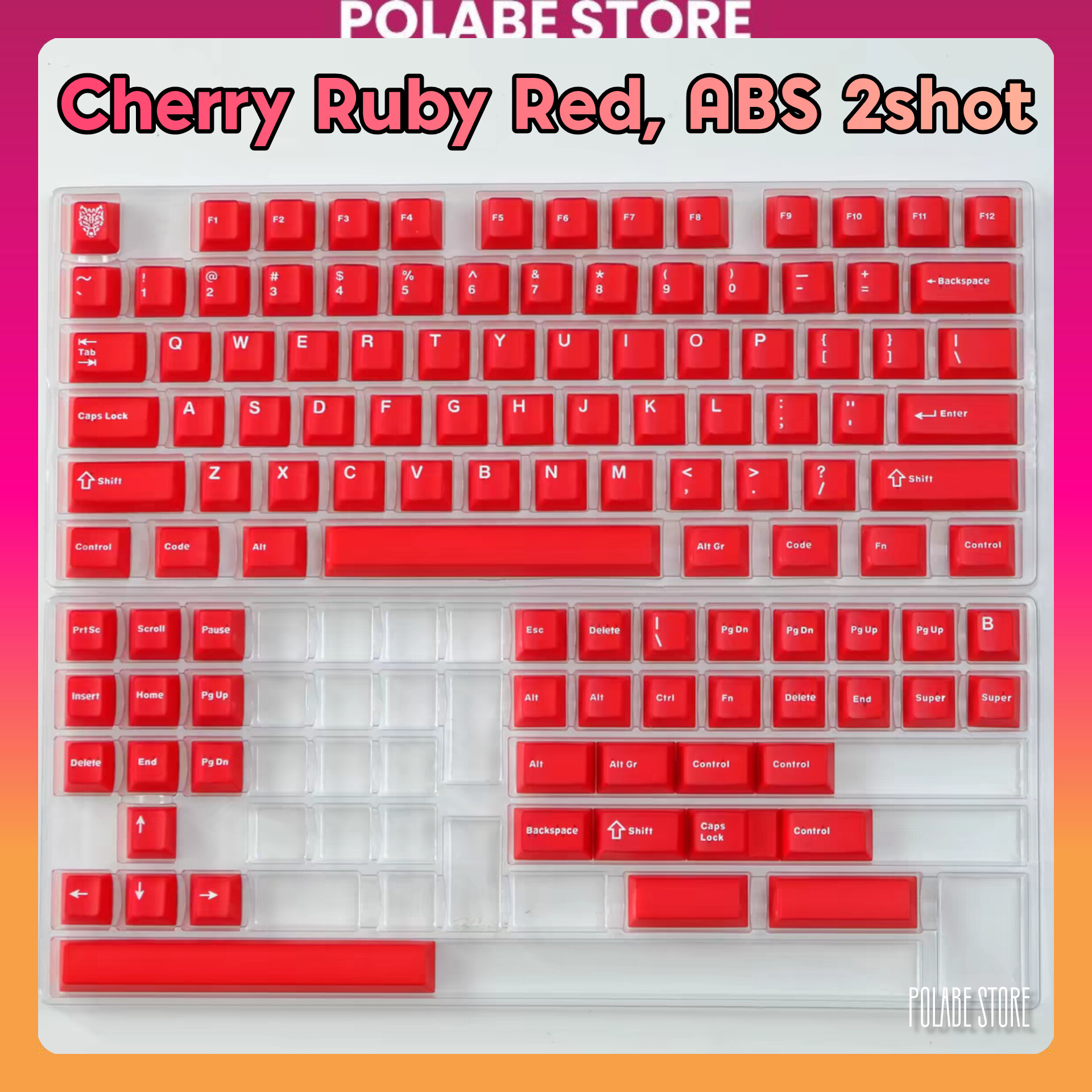 Keycap Ruby Red Cherry profile bàn phím cơ cao cấp Polabe Store Keycap ...