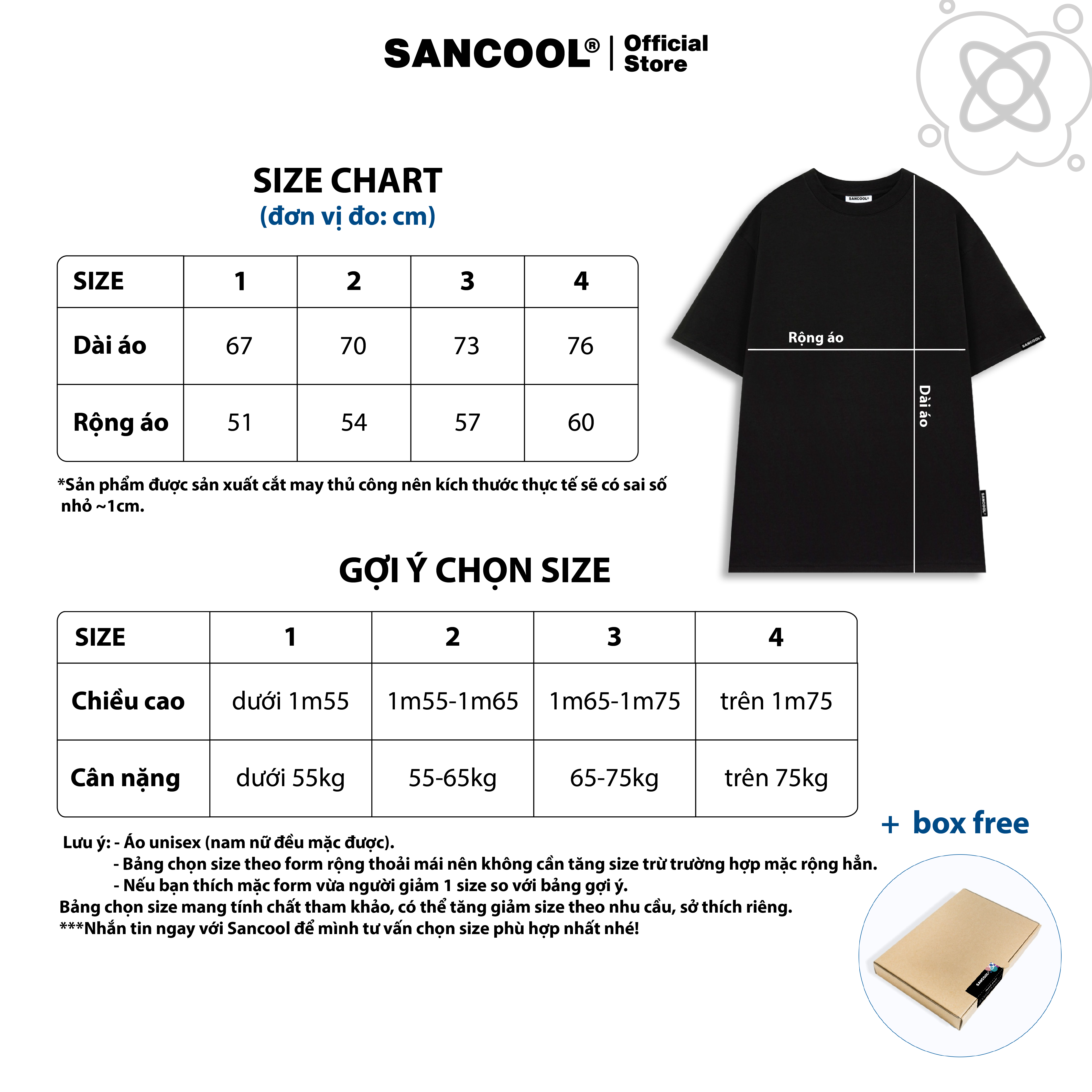 Áo Thun Local Brand Sancool Unisex Oversize Premium Cotton 100% Form ...