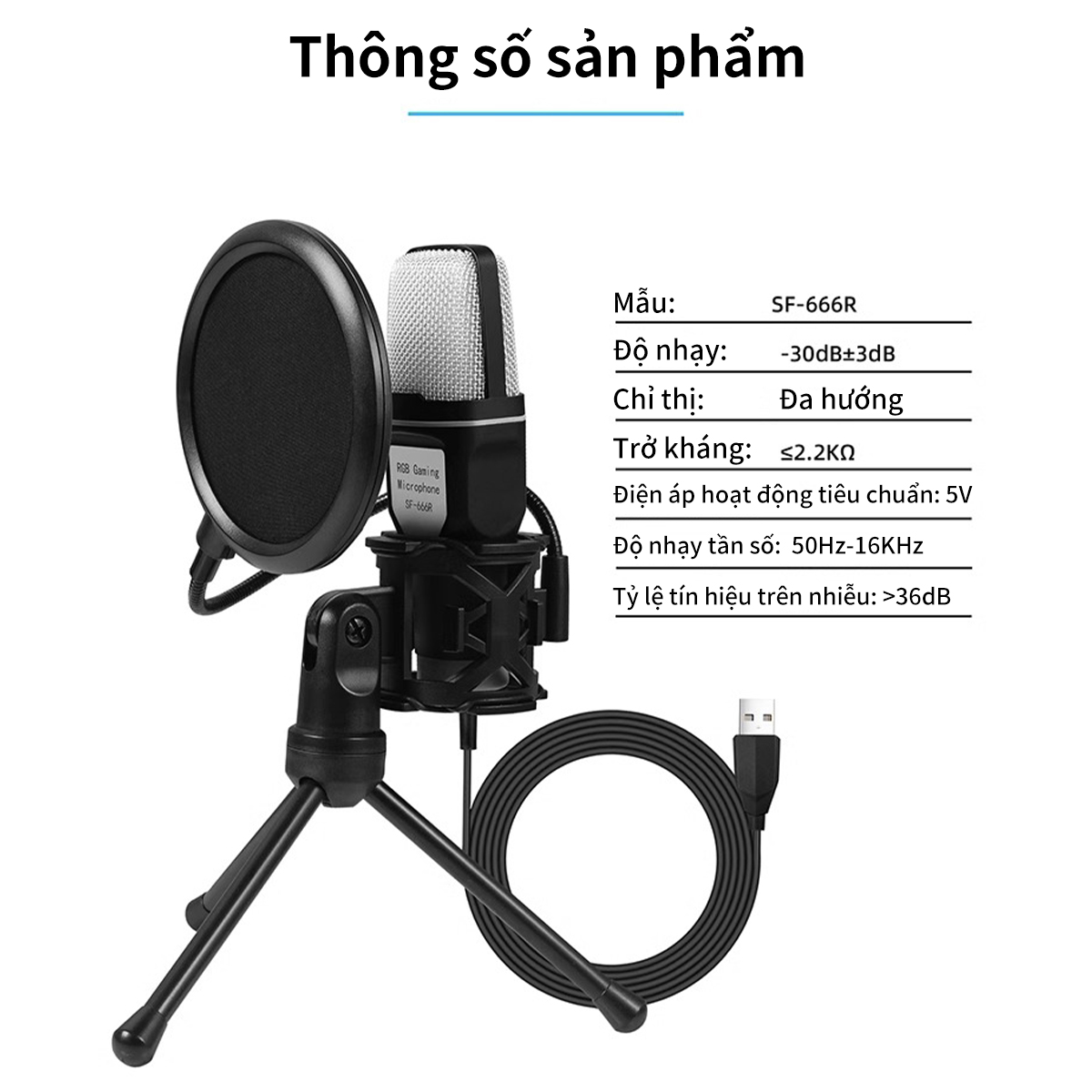 Mic thu âm, Mic livestream, Micro điện dung chơi game, micrô máy tính ...