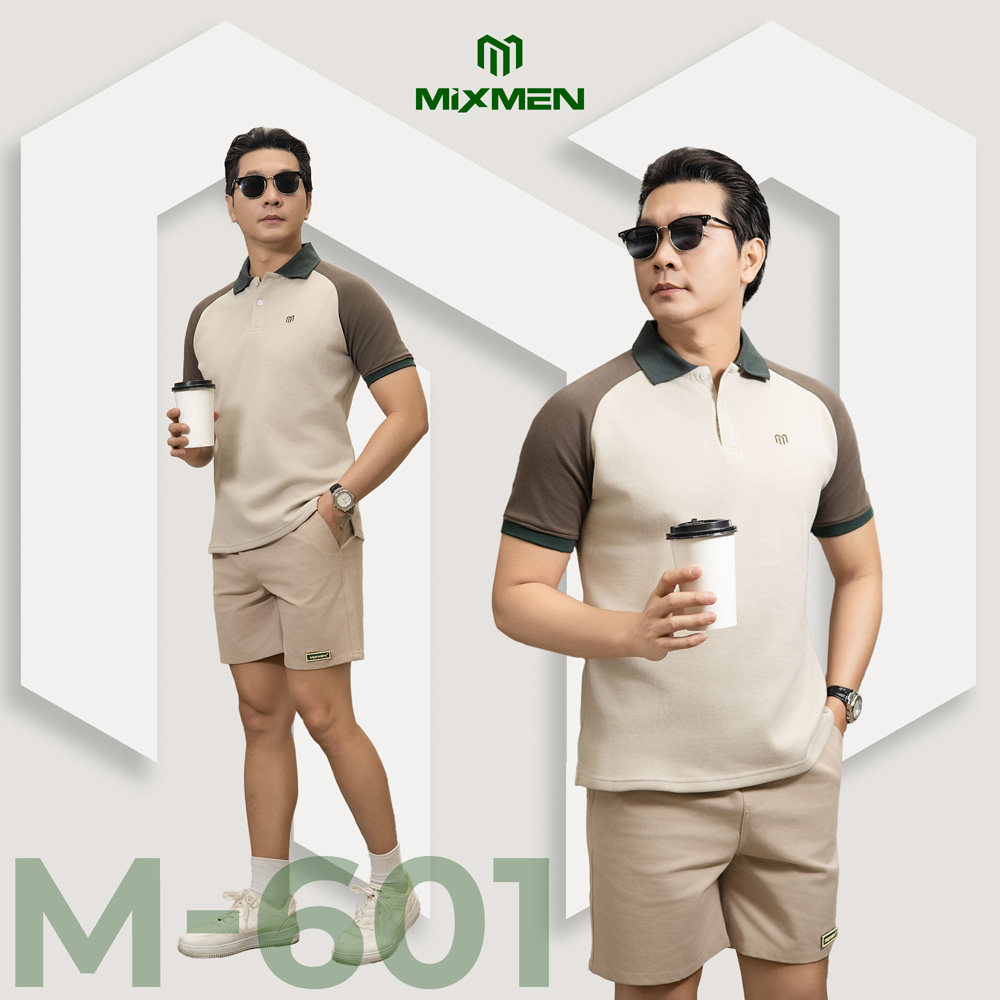 Áo Polo Nam Mixmen HCM M-601 vải cá sấu cotton interlock xuất xịn, chuẩn form, nam tính, thanh ...