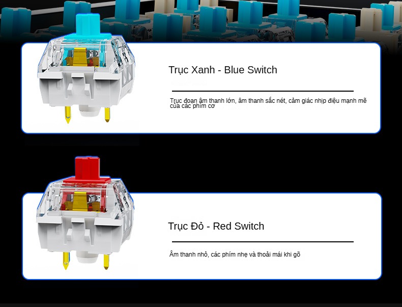 Bàn Phím Cơ Gaming Có Dây - PKSMART-AK68 - Trục Xanh Blue Switch - LED ...