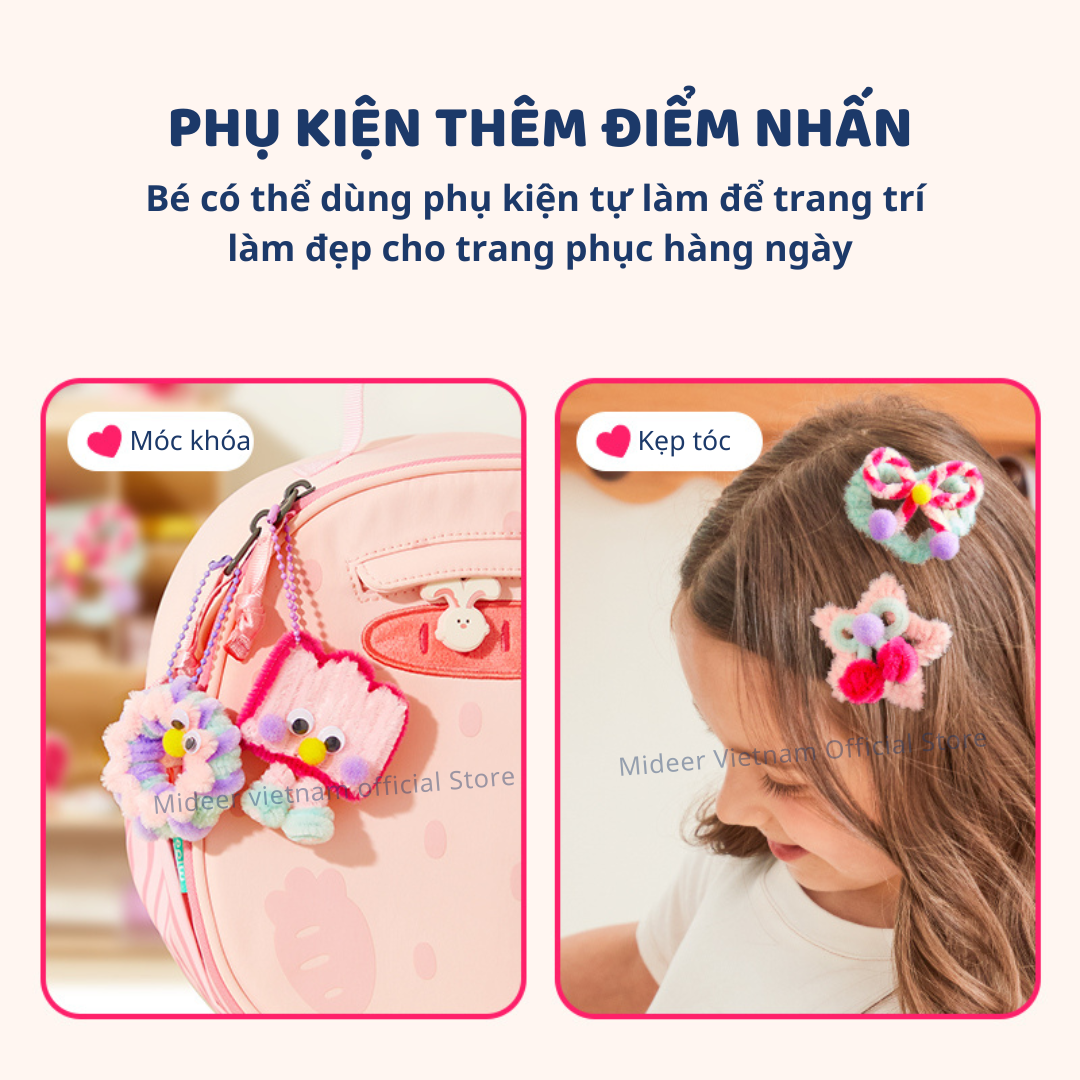 Kẽm nhung làm hoa, kẹp tóc handmade Mideer Chenille Stem Craft Collection | Shopee Việt Nam