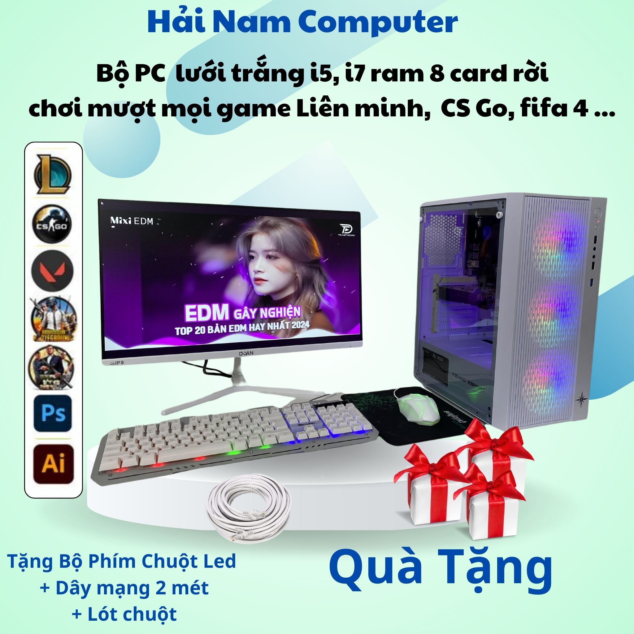 Bộ máy tính i5 i7 Siêu nhanh chơi game Liên Minh, Fifa, Đột Kích, Free ...