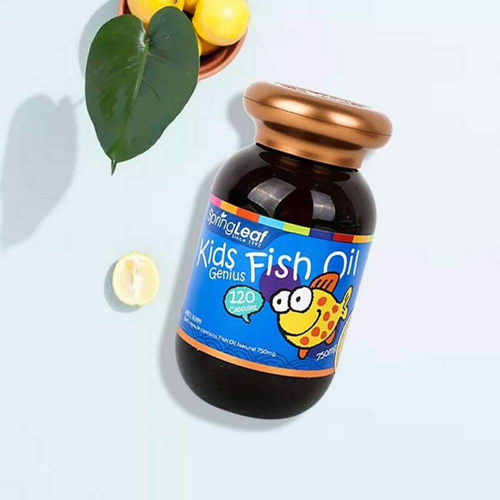 Viên Uống Dầu Cá SpringLeaf Kids Genius Fish Oil Hỗ Trợ Sáng Mắt, Phát ...