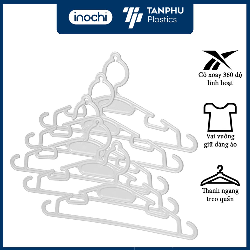 Set 10 Móc áo trẻ em Inochi (MA185) Giữ quần áo, đồ dùng luôn phẳng ...