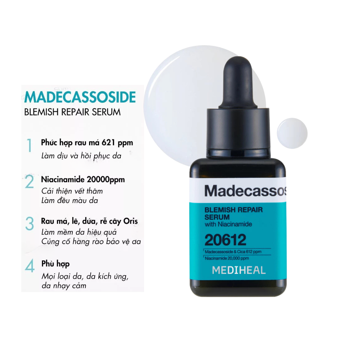 [TÁCH SET] Serum Mediheal Vitamin C Brightening/Madecassoside Blemish Repair Serum giúp phục hồi ...