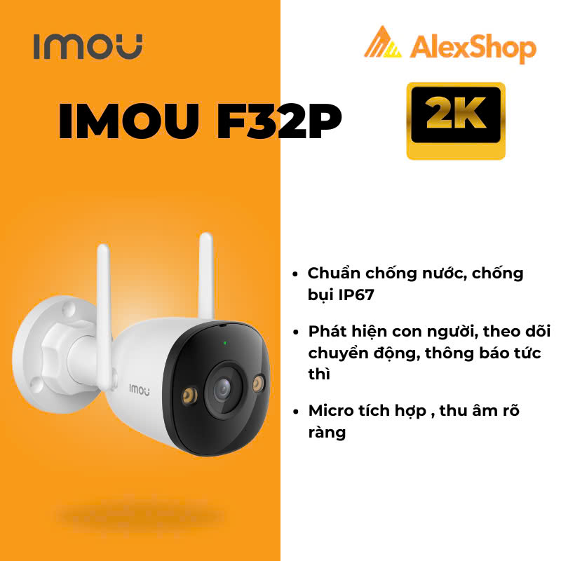 [2025] Camera Wifi Ngoài Trời Imou F52 F42 F32 S3EP Góc Rộng Cố Định ...