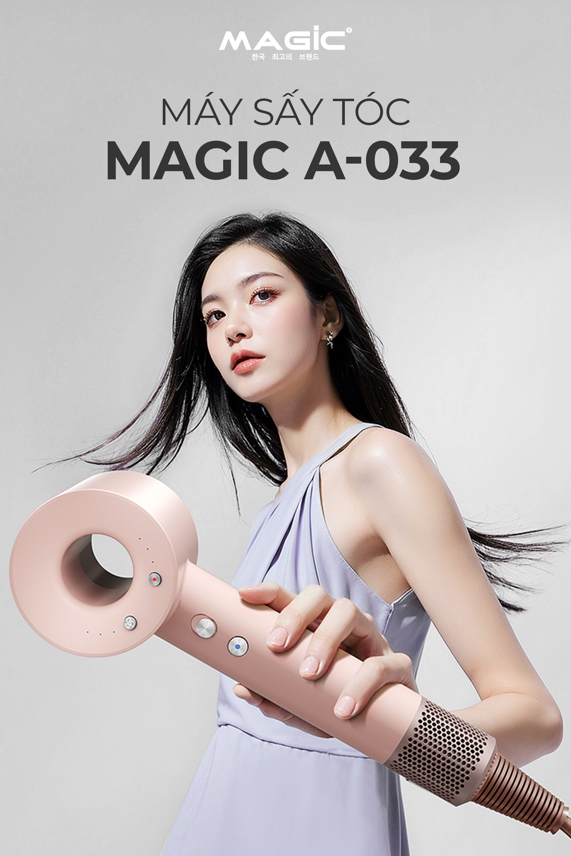 Máy sấy tóc MAGIC A-030 A-032 A-033, Hàng chính hãng, 5 đầu sấy, 3 cấp nhiệt, giảm tiếng ồn ...