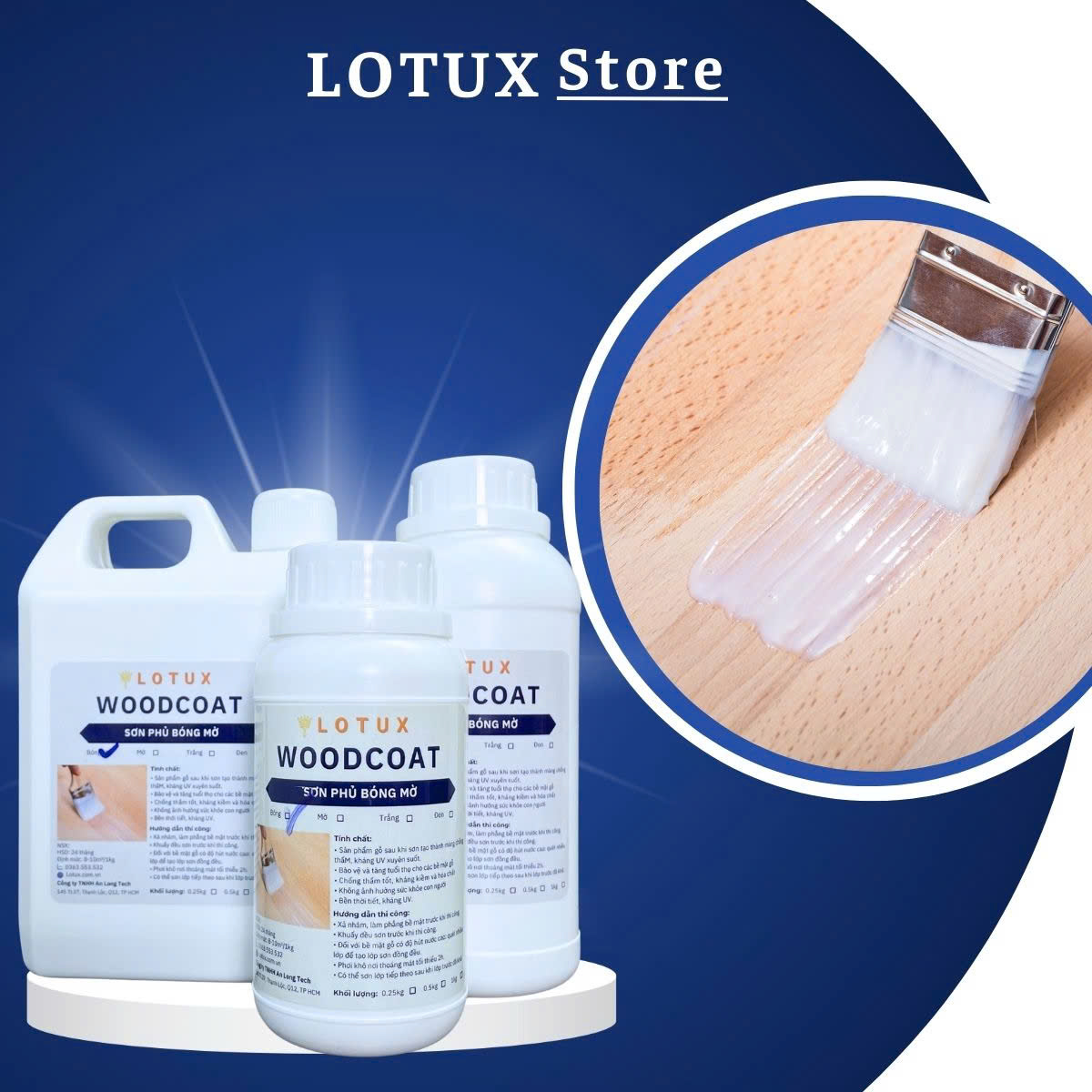 Sơn chống mốc gỗ, chống thấm tạo độ bóng mờ ko thay đổi màu bề mặt gỗ ...