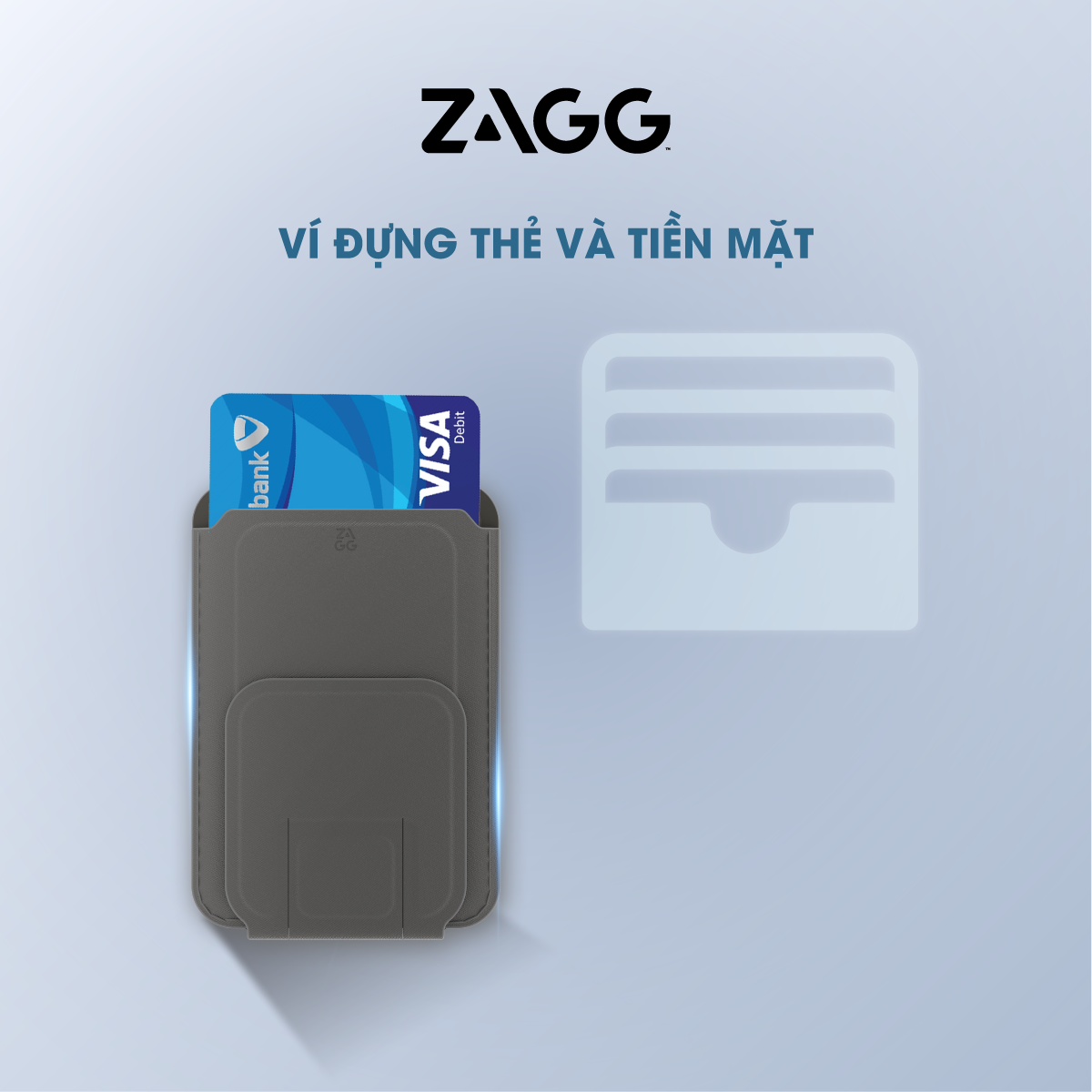 Ví ZAGG Premium - Essentials hít từ tính vào điện thoại Wallet có chân ...