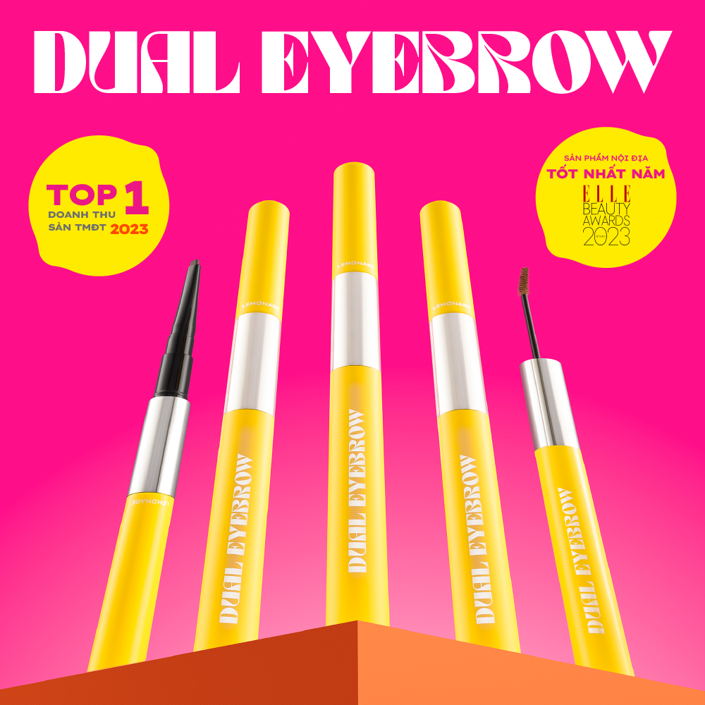 Combo Lemonade Chì kẻ mày 2 đầu Dual Eyebrow 2.75g và Chuốt mi tơi dài ...