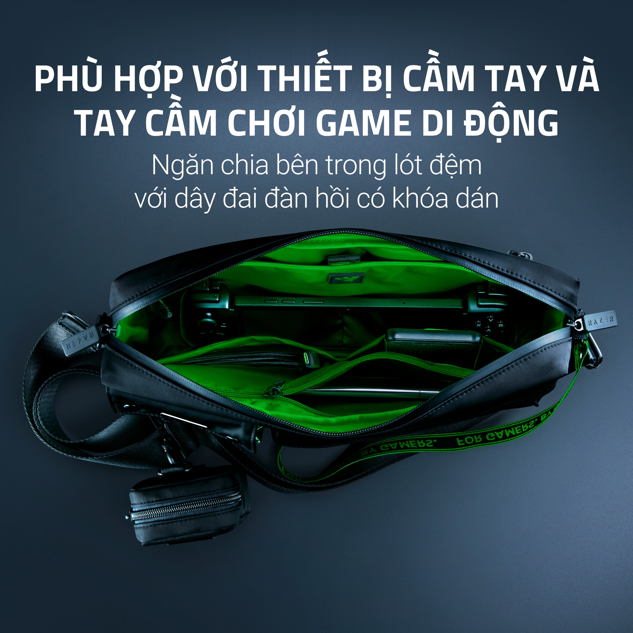 Túi Đeo Chéo Razer Xanthus Crossbody Bag | Nhiều Ngăn Tiện Lợi | Bề Mặt ...