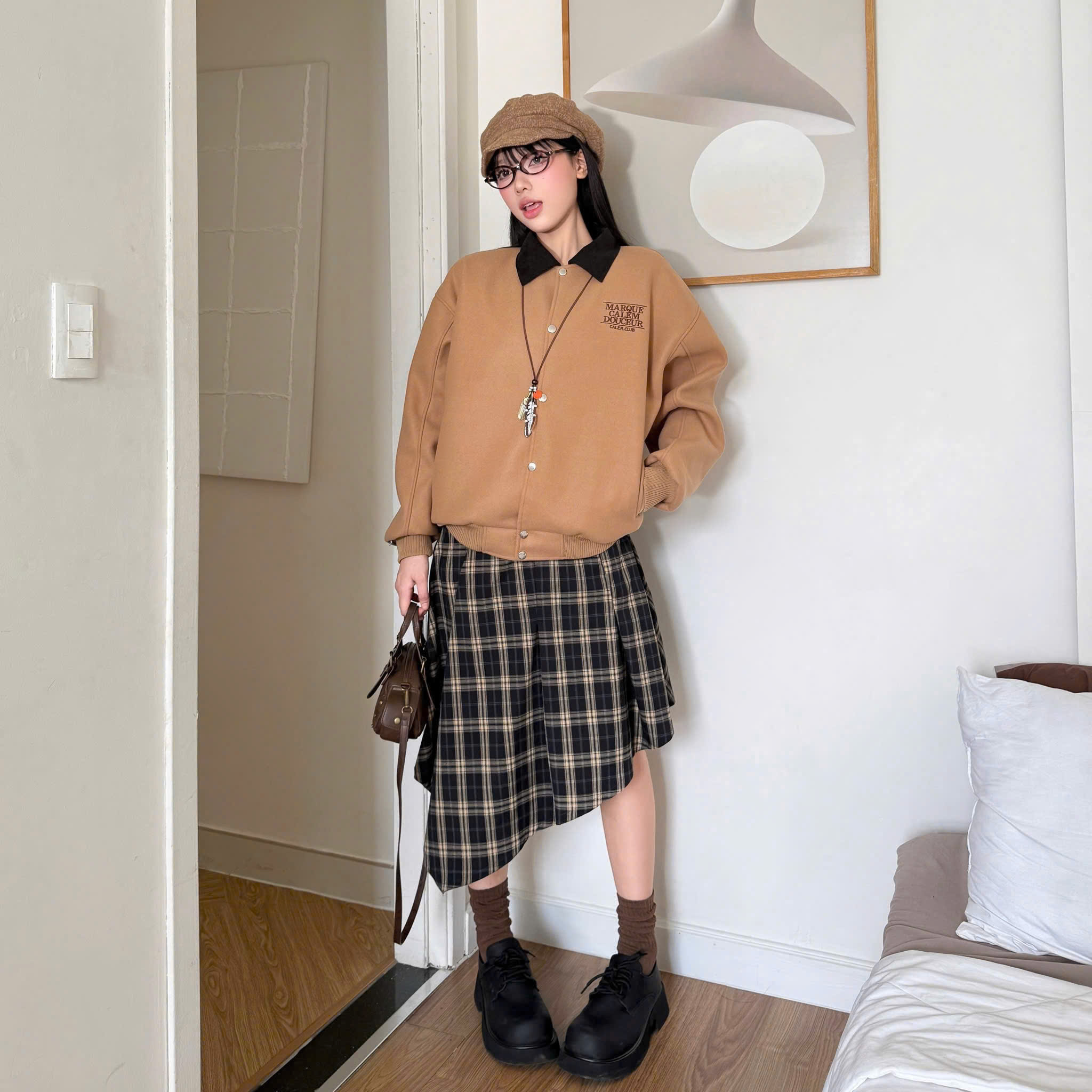 Áo Khoác Dạ Bomber Jacket Calem.Club LIMITED EDITION chất vải dạ lót dù ...