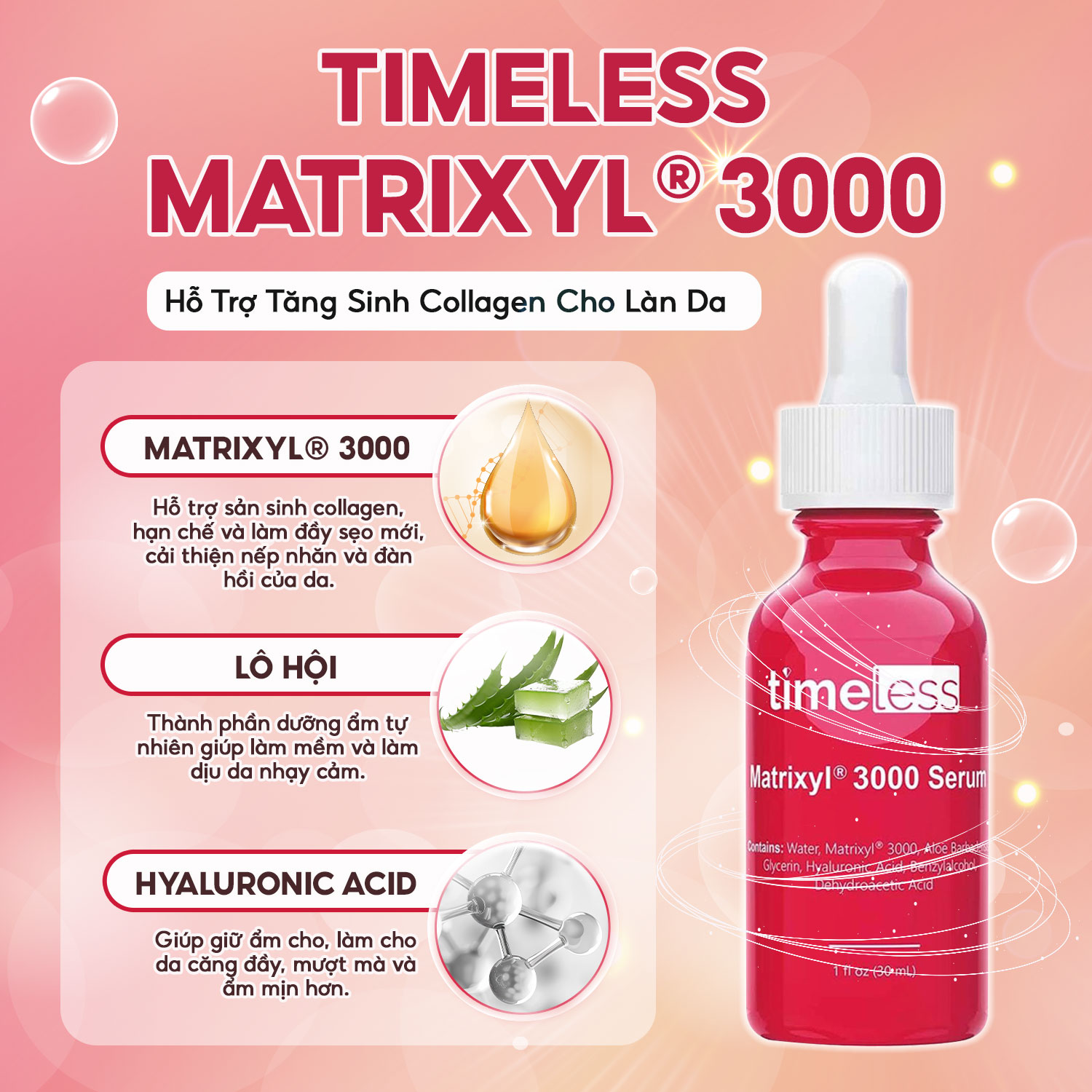 Serum Cấp Ẩm, Ngăn Ngừa Lão Hóa Timeless Matrixyl®️ 3000 Peptides Làm ...