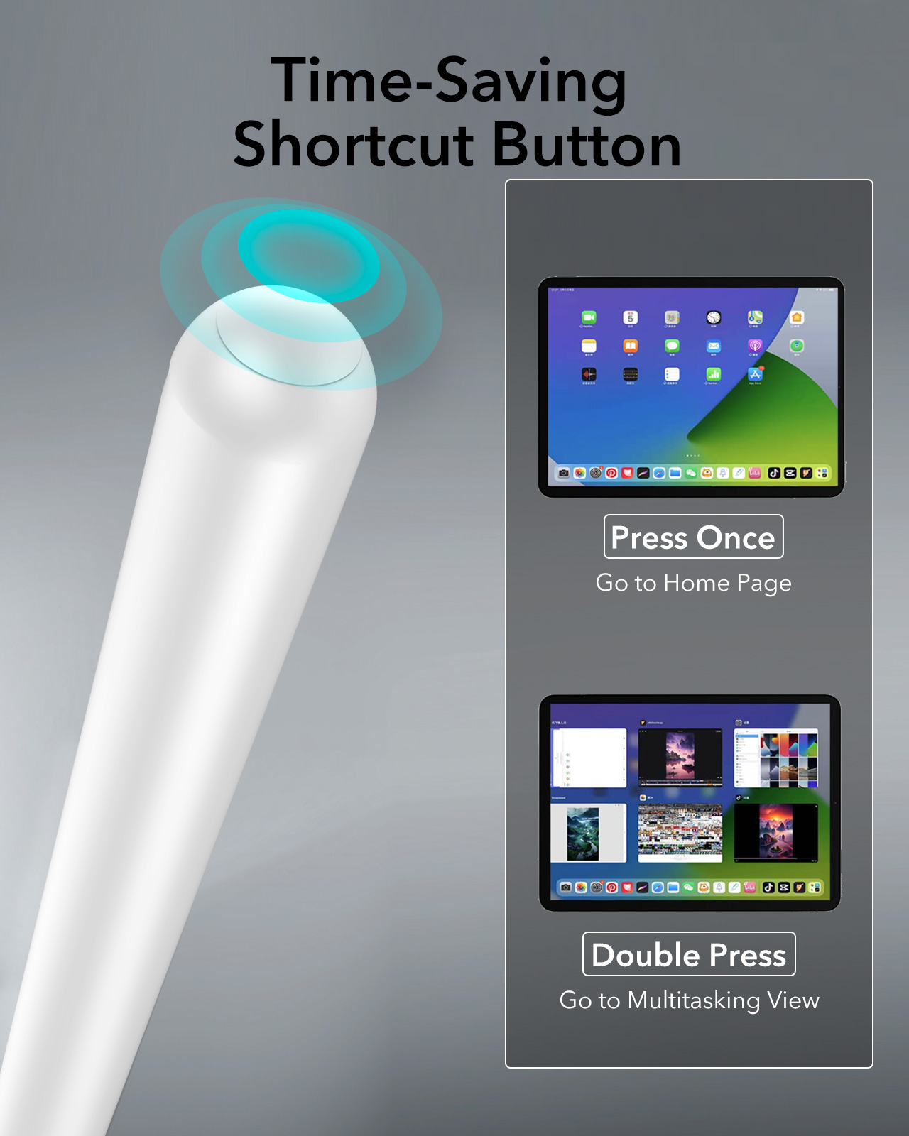 Bút Pencil ESR Digital Pencil Pro dành cho iPad Pro M4/ M2/ M1/ Air 4/5/6/ Ipad Mini 5/6/7/ Ipad ...