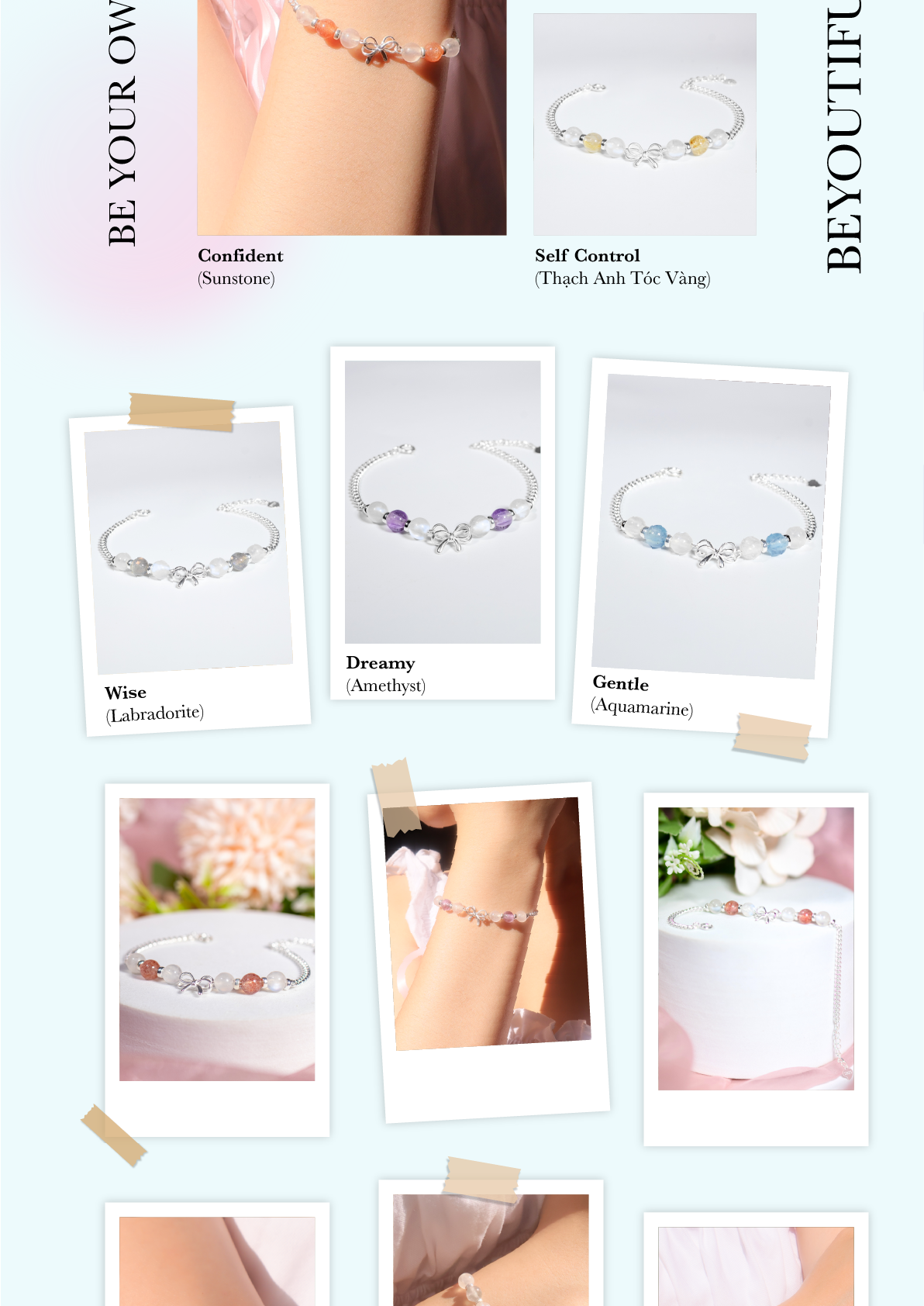 Lắc Tay Bạc Nữ 925 Liugems Lovely Dreamer 6 Viên Đá Phong Thủy Tự Nhiên ...