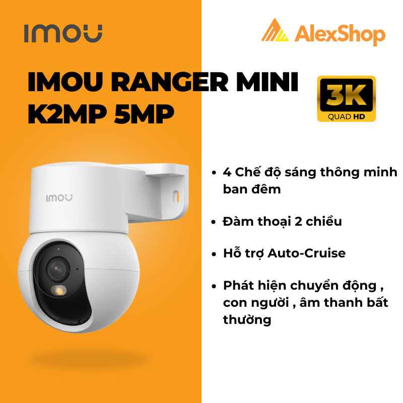 [3-5MP] Camera Imou Ranger Mini K2MP 3MP/5MP Quay quét trong nhà Chính ...