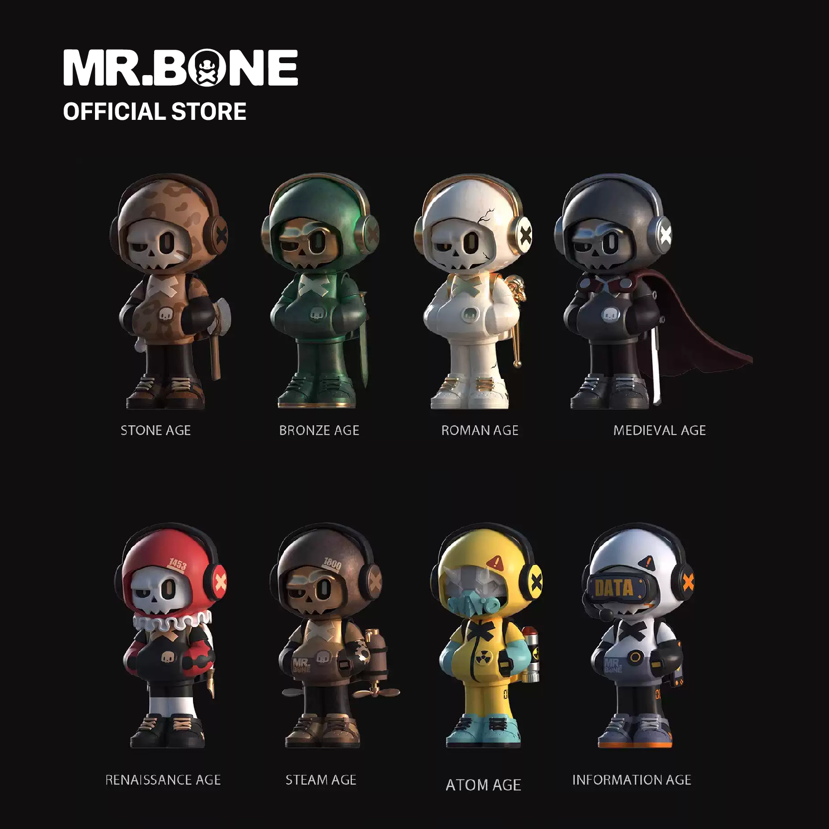 Hộp Mù Blind Box MR.BONE A Journey Through Time And Space Túi Mù Ngẫu ...