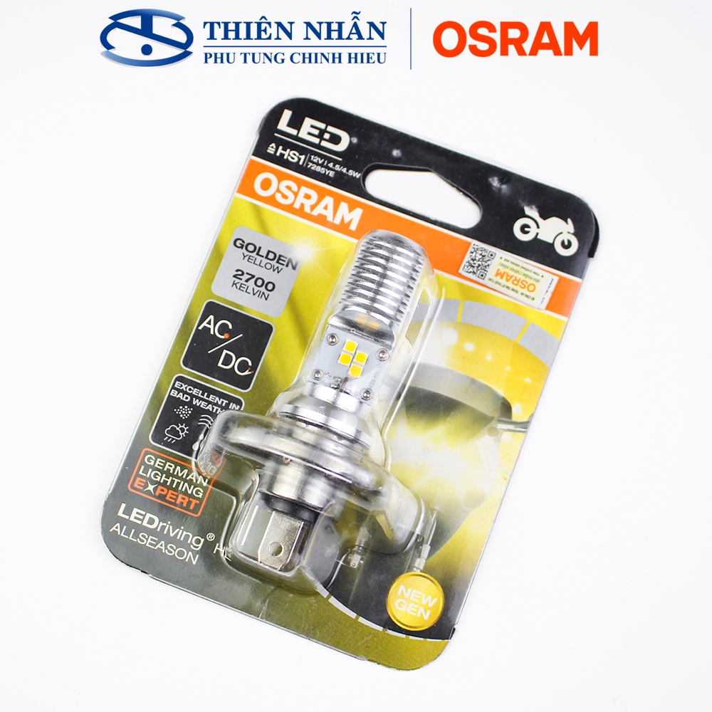 Bóng đèn LED OSRAM HS1 xe Air Blade, Wave RS, Future Neo, Exciter 135/150, Winner 150 tăng sáng ...