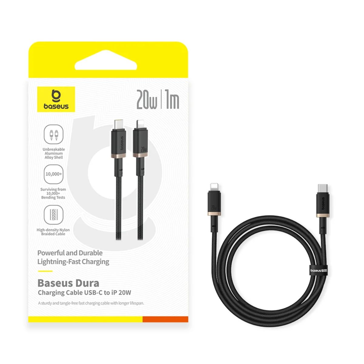Cáp sạc nhanh type c to L 20w Baseus dura series fast charging cable ...