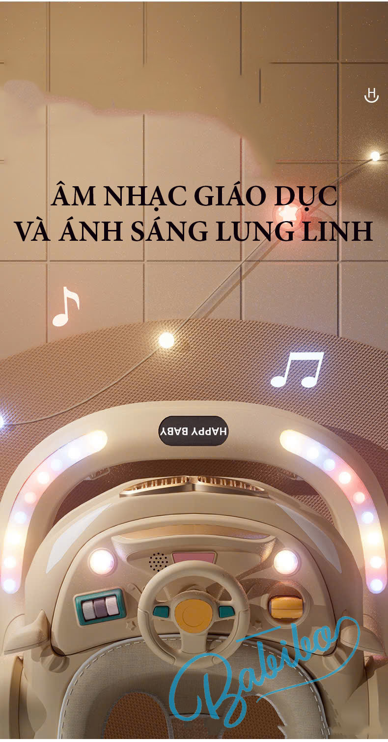 Xe tập đi chữ u, xe tập đi tròn Babibokids cho bé có nhạc và bàn ăn dặm | Shopee Việt Nam