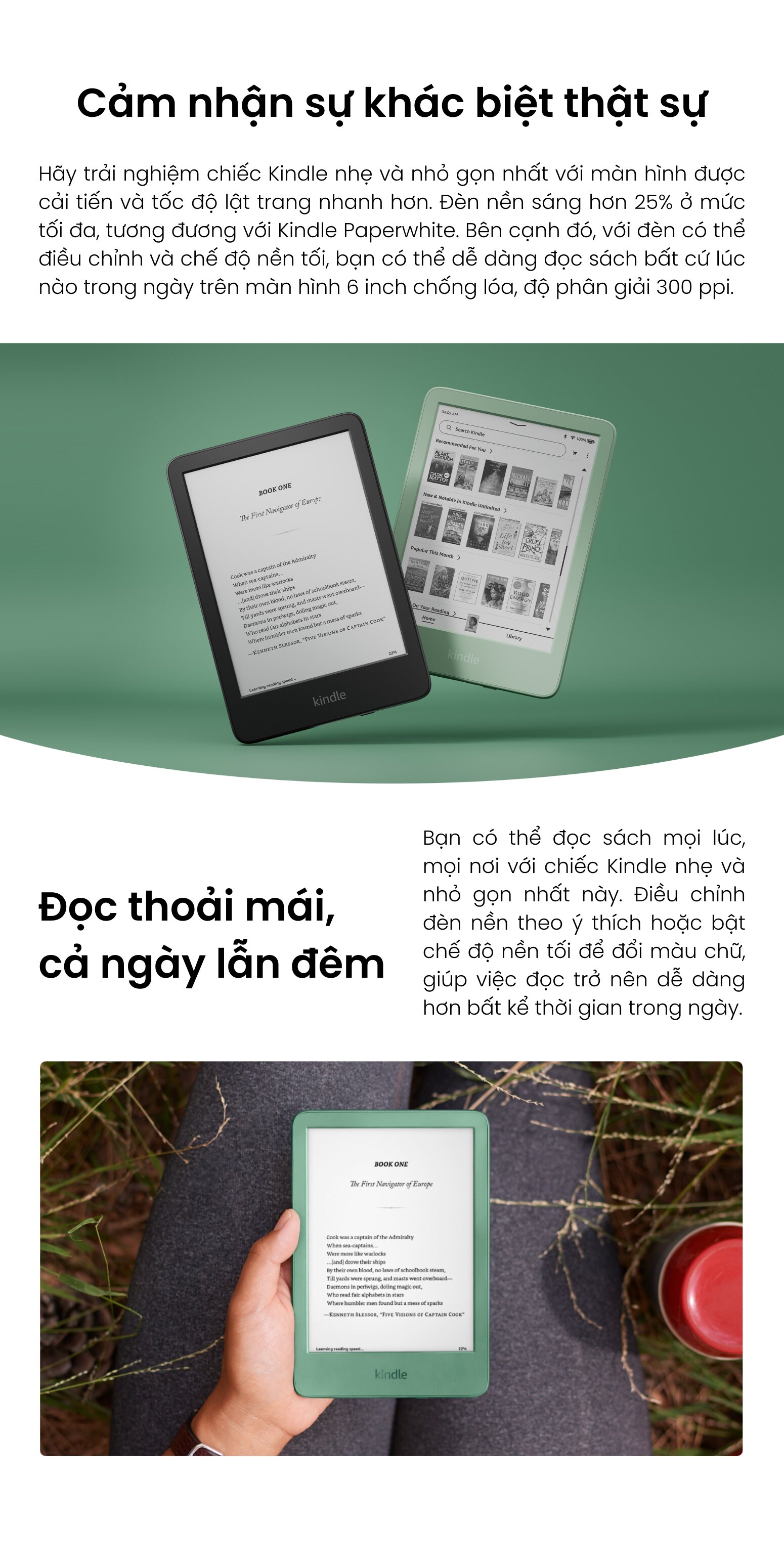 Máy đọc sách New Kindle 2024 - Kindle Basic (16Gb) Không quảng cáo ...