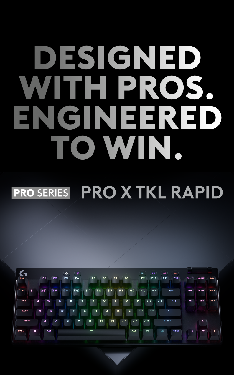 Bàn phím Game có dây Logitech G PRO X TKL RAPID, Analog switch từ tính ...