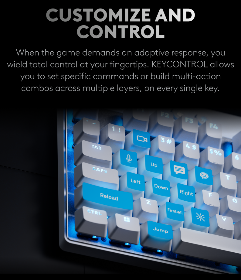 Bàn phím Game có dây Logitech G PRO X TKL RAPID, Analog switch từ tính, Rapid Trigger ...