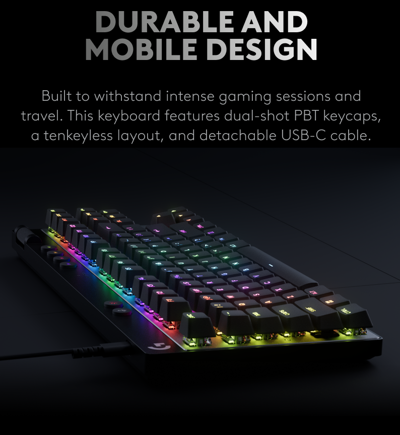 Bàn phím Game có dây Logitech G PRO X TKL RAPID, Analog switch từ tính ...