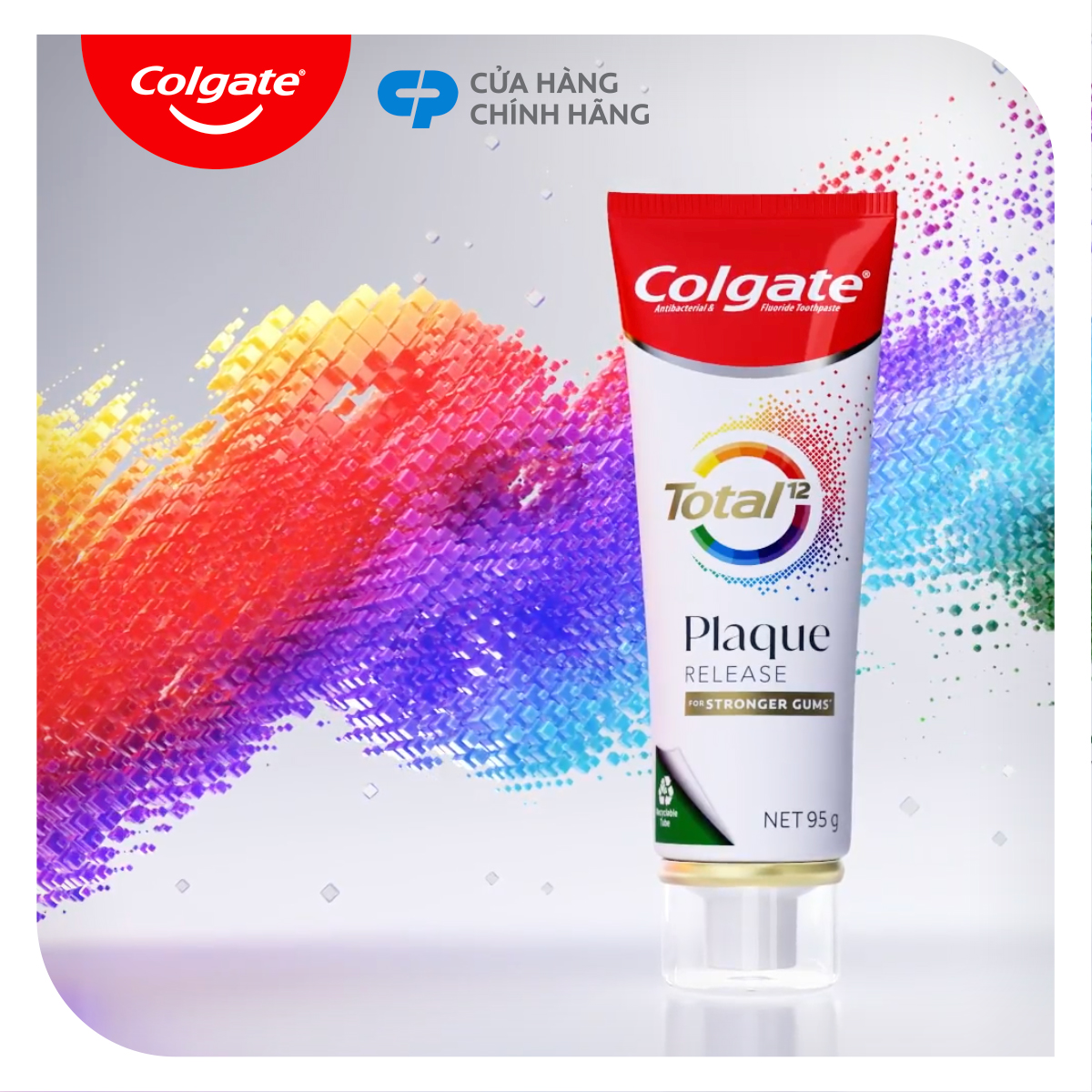 Bộ 2 Kem đánh răng Colgate Total Plaque Release 95g/tuýp giúp khỏe nướu ...