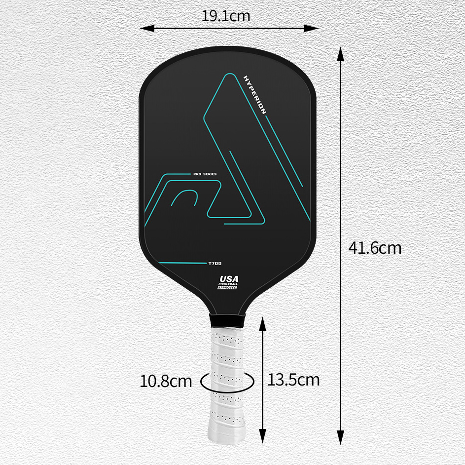 Vợt Pickleball T700 Hyperion Pro Series Sợi Carbon Mặt Nhám Dày 16mm ...
