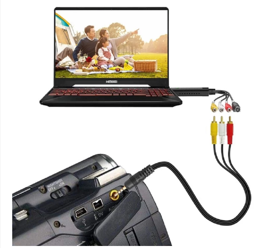 Dây cáp EasyCap USB 2.0 capture Ghi chương trình TV-VCD-DVD-Camera ...