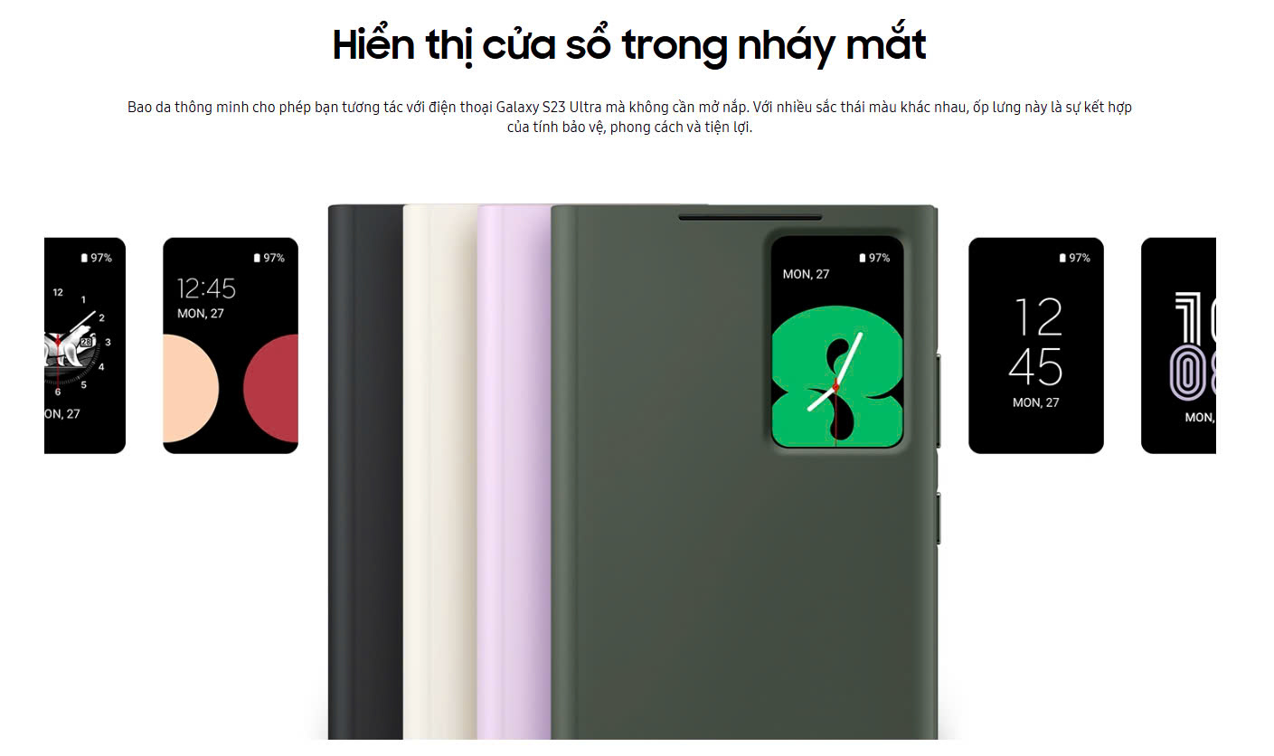 Bao da Clear View Galaxy S23 Ultra / Smart View Wallet Case - hàng ...