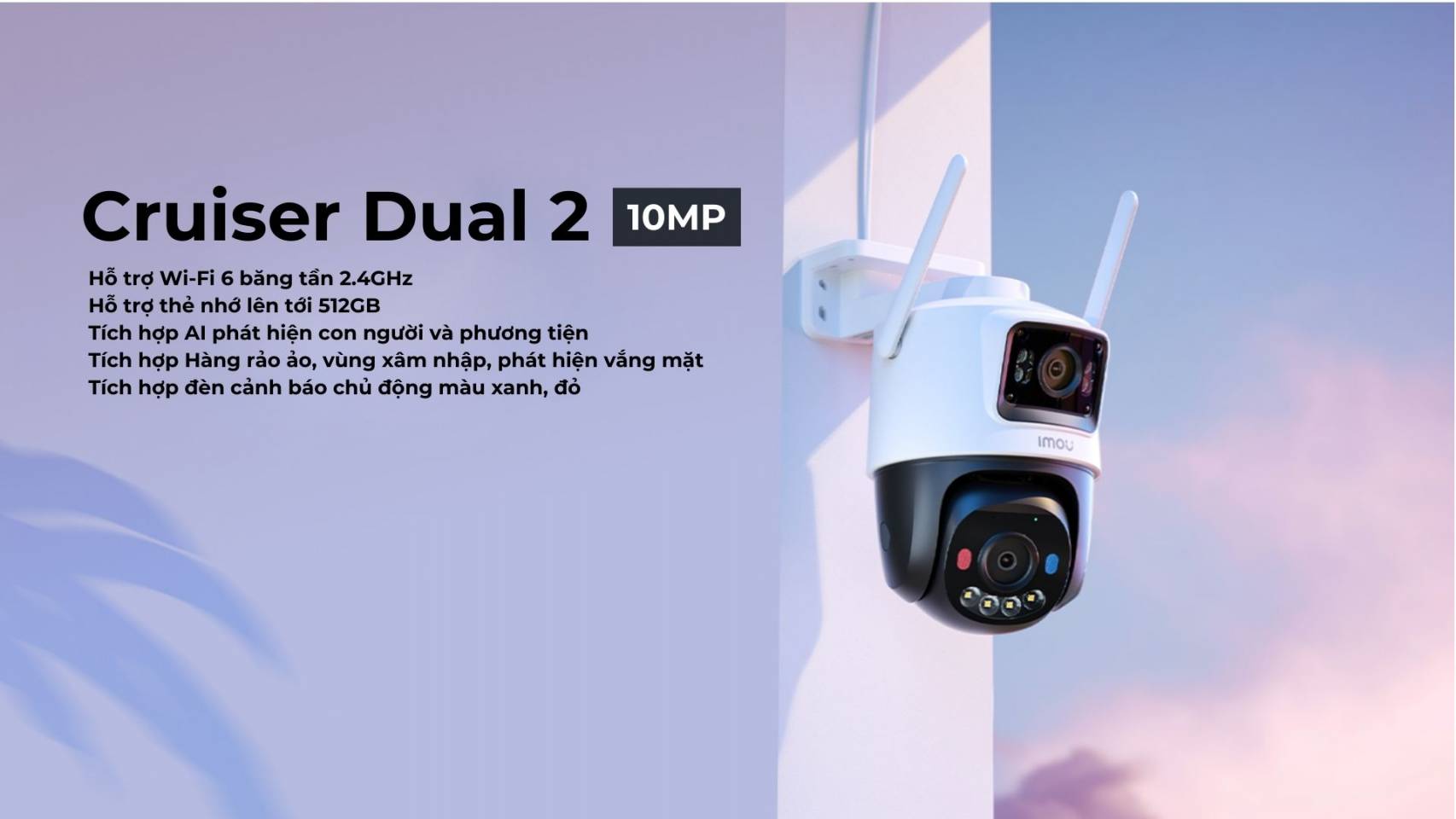 [TẶNG HỘP KT] CAMERA IMOU 2 MẮT NGOÀI TRỜI CRUISER DUAL 2 10MP (5mp-5mp ...