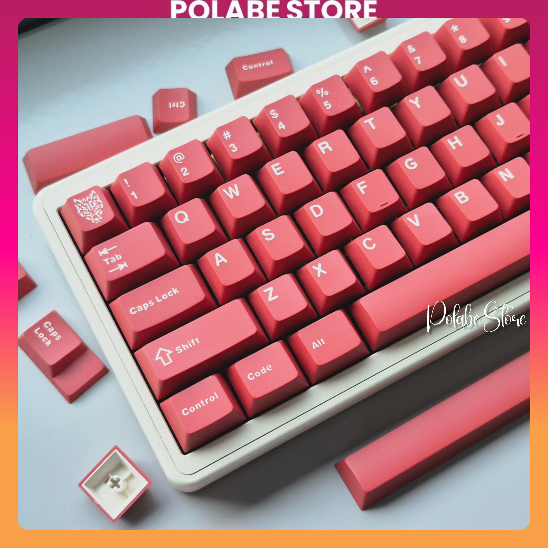 Keycap Red Retro 100 Aifei Pyga cherry profile bàn phím cơ Polabe Store ...