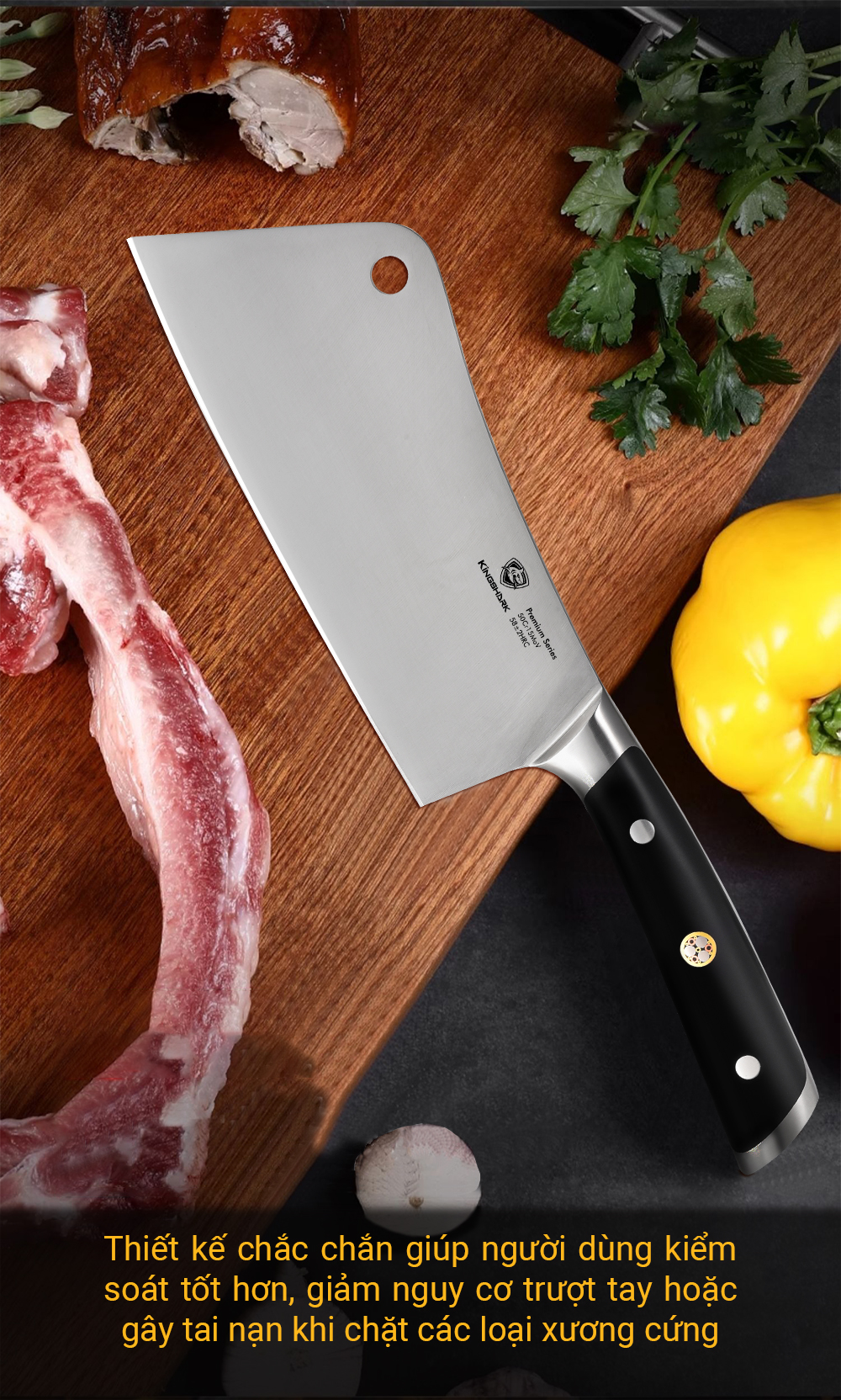 Bộ dao 3 món làm bếp cao cấp, thép không gỉ sắc bén tiện dụng- Kingshark Premium Series CB31 ...