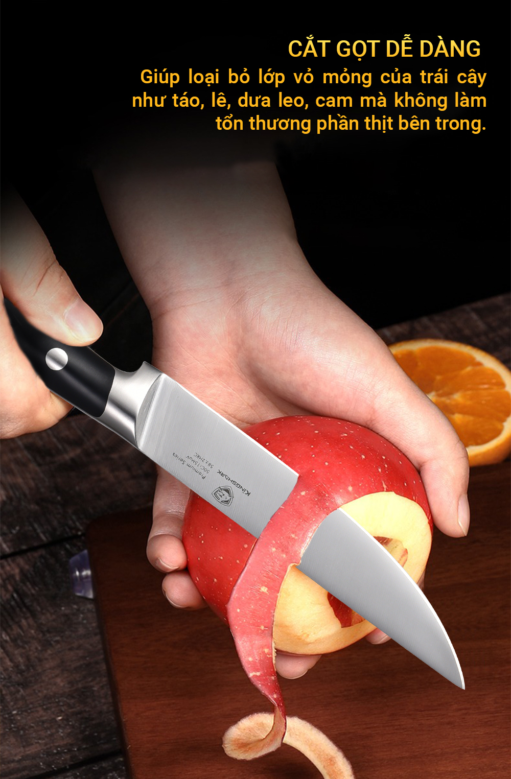 Bộ dao 3 món làm bếp cao cấp, thép không gỉ sắc bén tiện dụng- Kingshark Premium Series CB31 ...