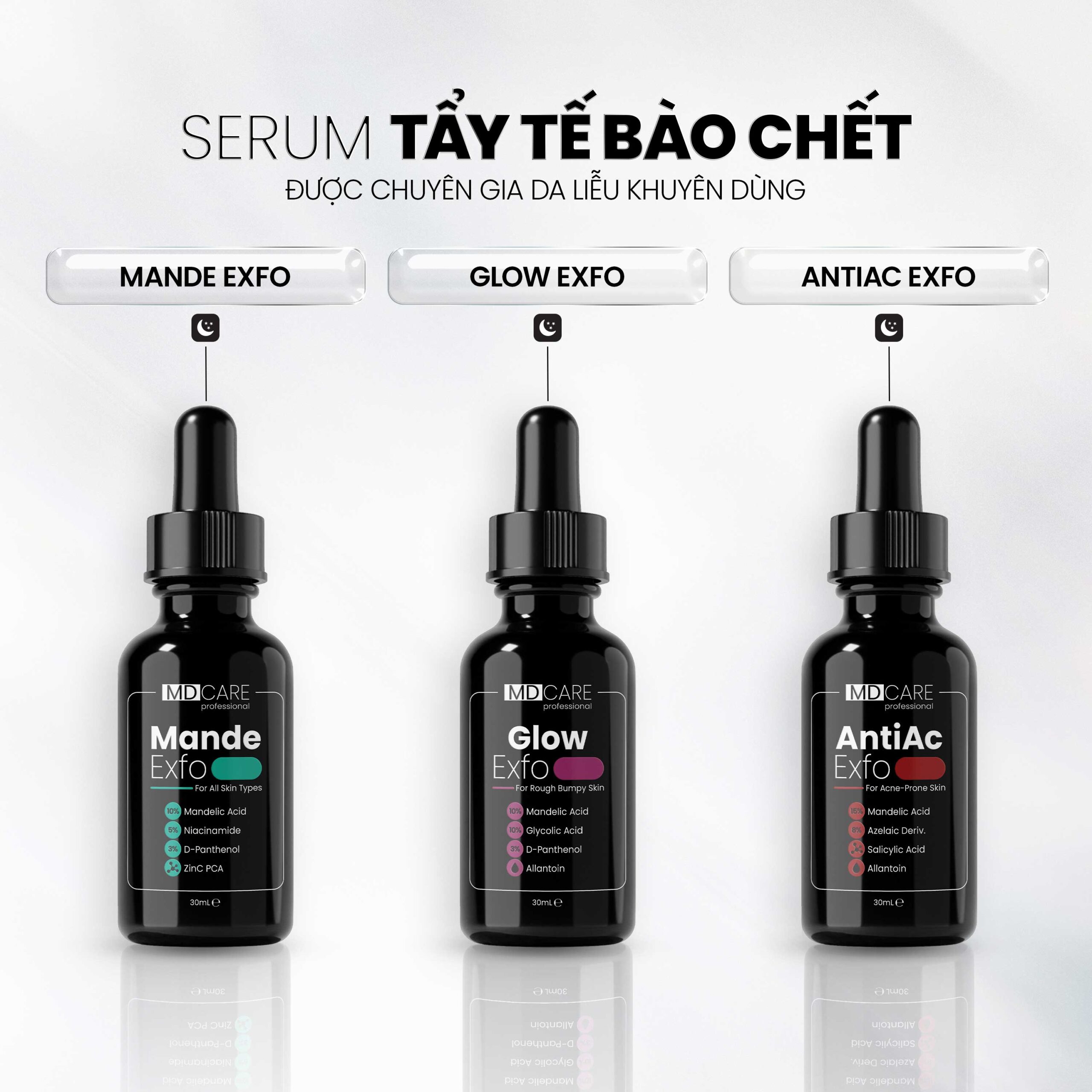 Serum AHA MD Care Antiac Exfo 10ml&30ml chính hãng, loại bỏ lớp tế bào ...