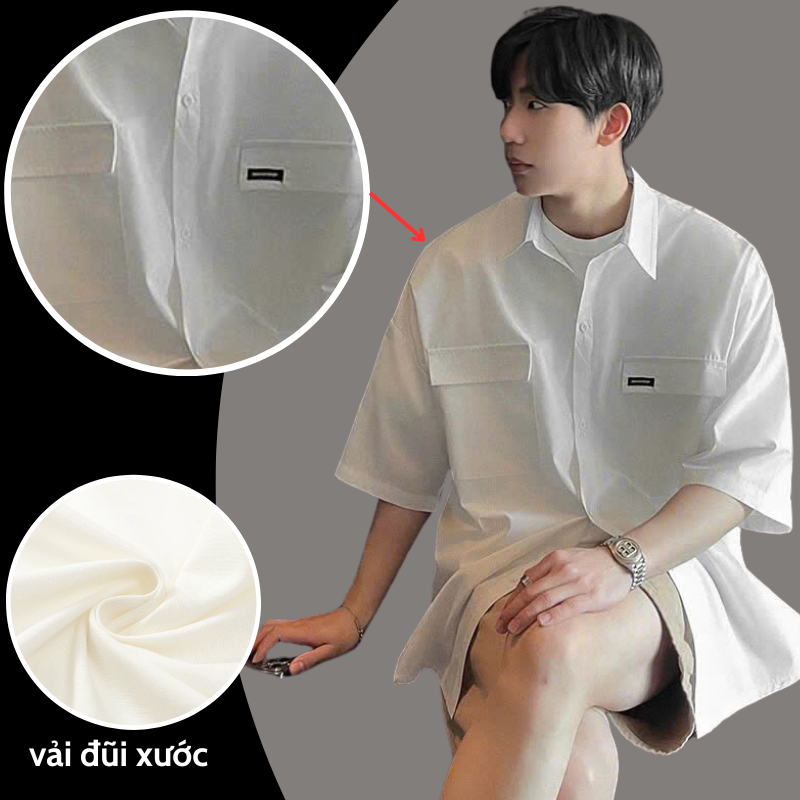 Áo sơ mi nam big size LẠC LẠC OFFICIAL , sơ mi nam tay ngắn ,vải lụa ...