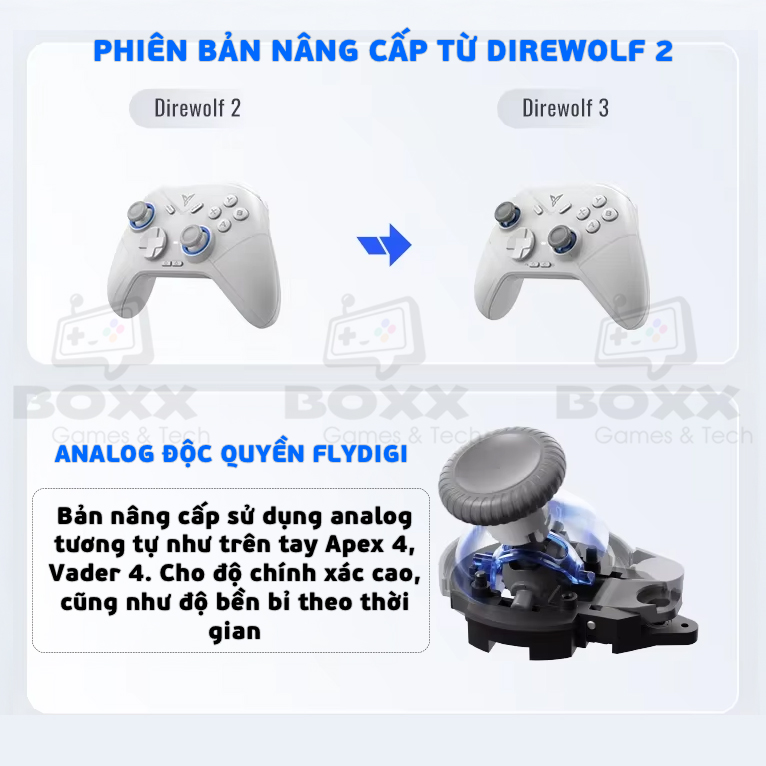 Tay cầm Flydigi Direwolf 3 hỗ trợ Macro, Polling Rate 1000Hz cho Nintendo Switch, PC, Laptop ...