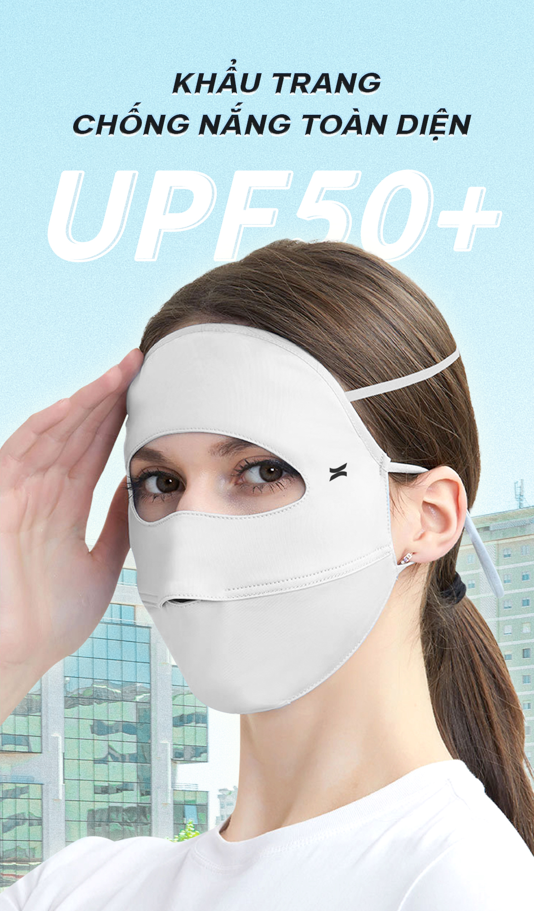 Khẩu Trang Chống Nắng Full Mặt Chống UV UPPER YOU Mịn Mát Thoáng Khí ...