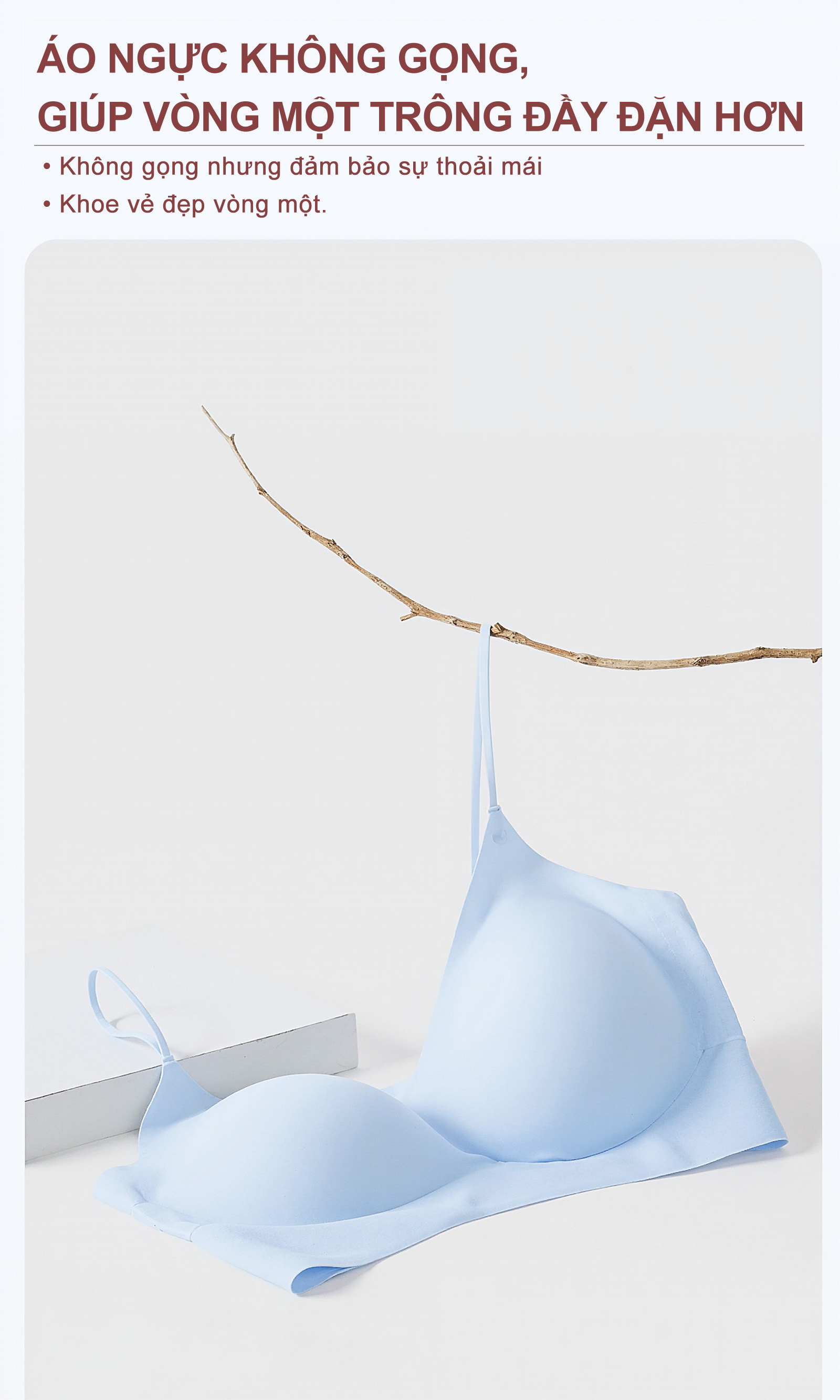 Áo Lót Nữ HOFISH Áo Bra Nâng Ngực Đúc Su Không Gọng Không Đường May Ôm ...