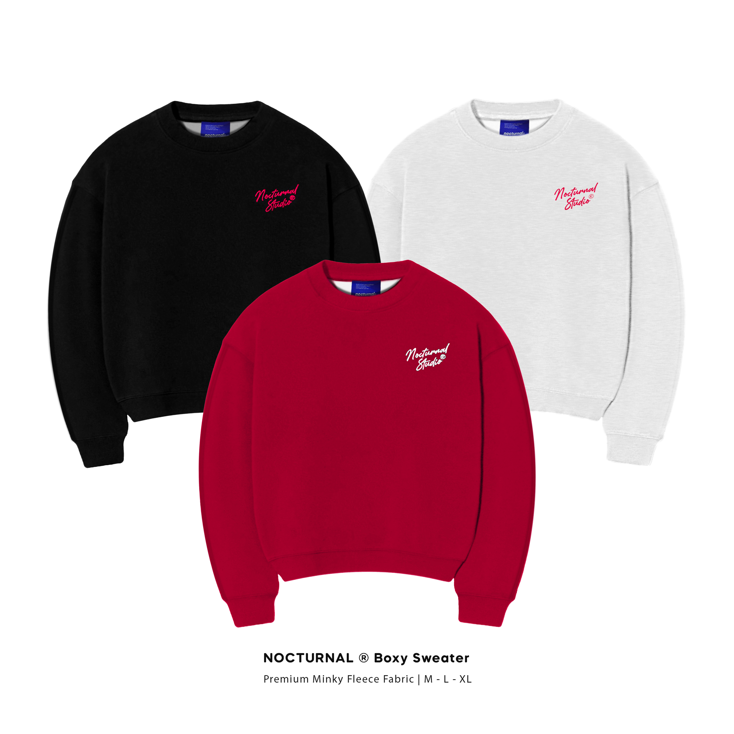 Áo Sweater Form Boxy NOCTURNAL Snake Sweater Nỉ Lót Lông Nhung Unisex ...