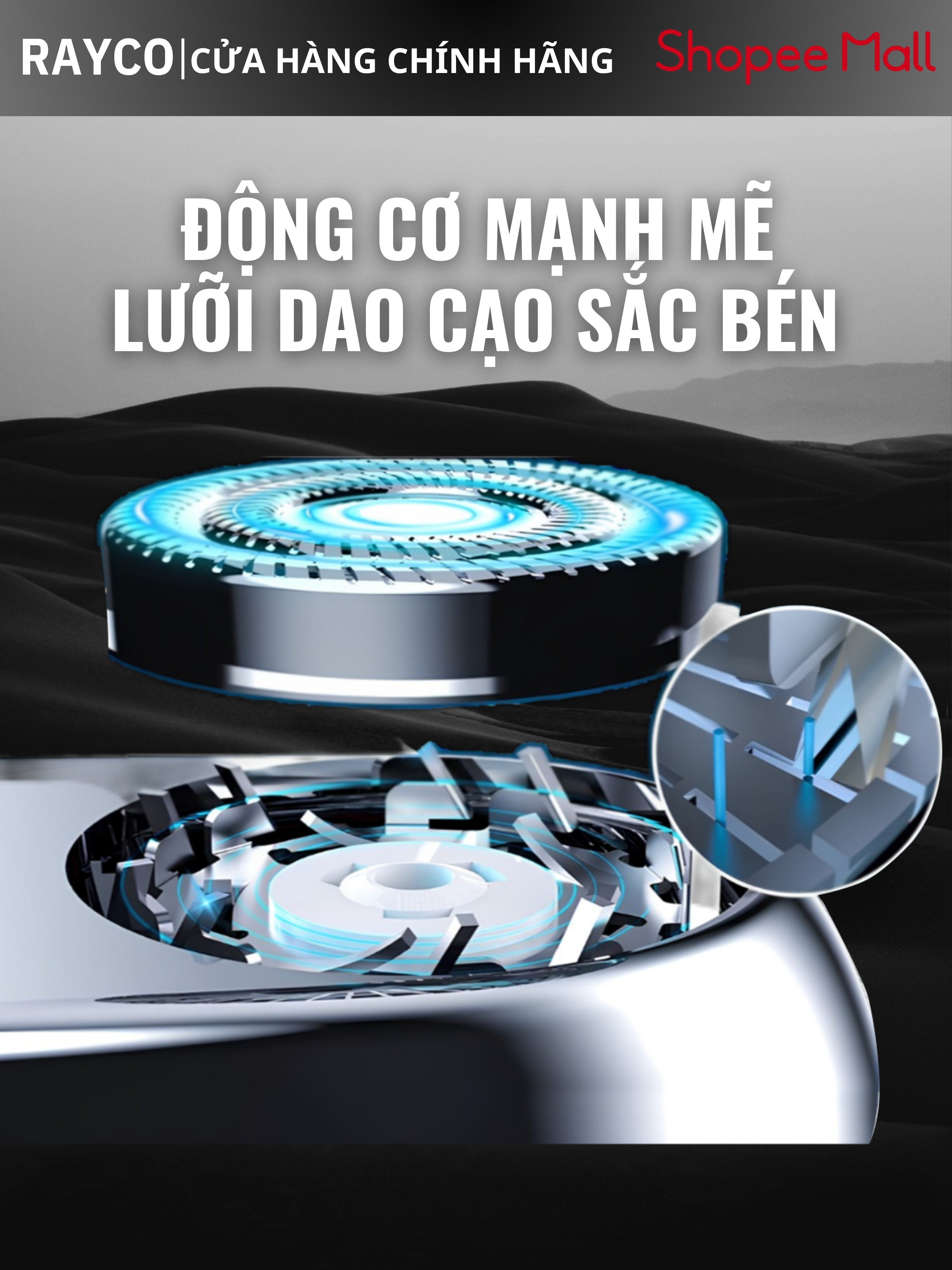 Máy cạo râu Rayco Plus RQ-222, máy cạo râu mini chính hãng vỏ hợp kim ...