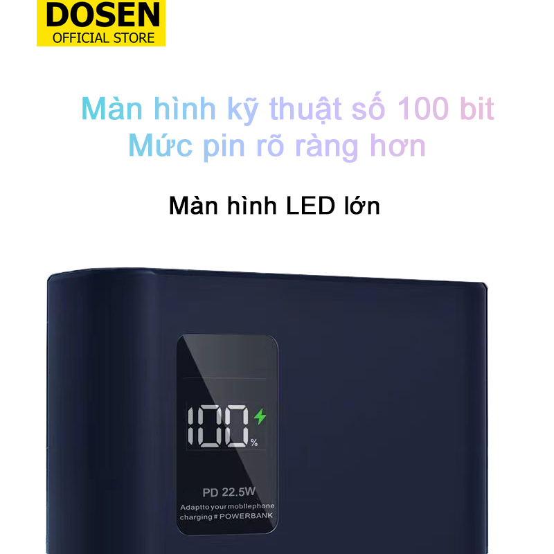 dosen pro sạc dự phòng pd22.5w 30000mah 12000mah 80000mah pin dự phòng màn hình Led tích hợp ...