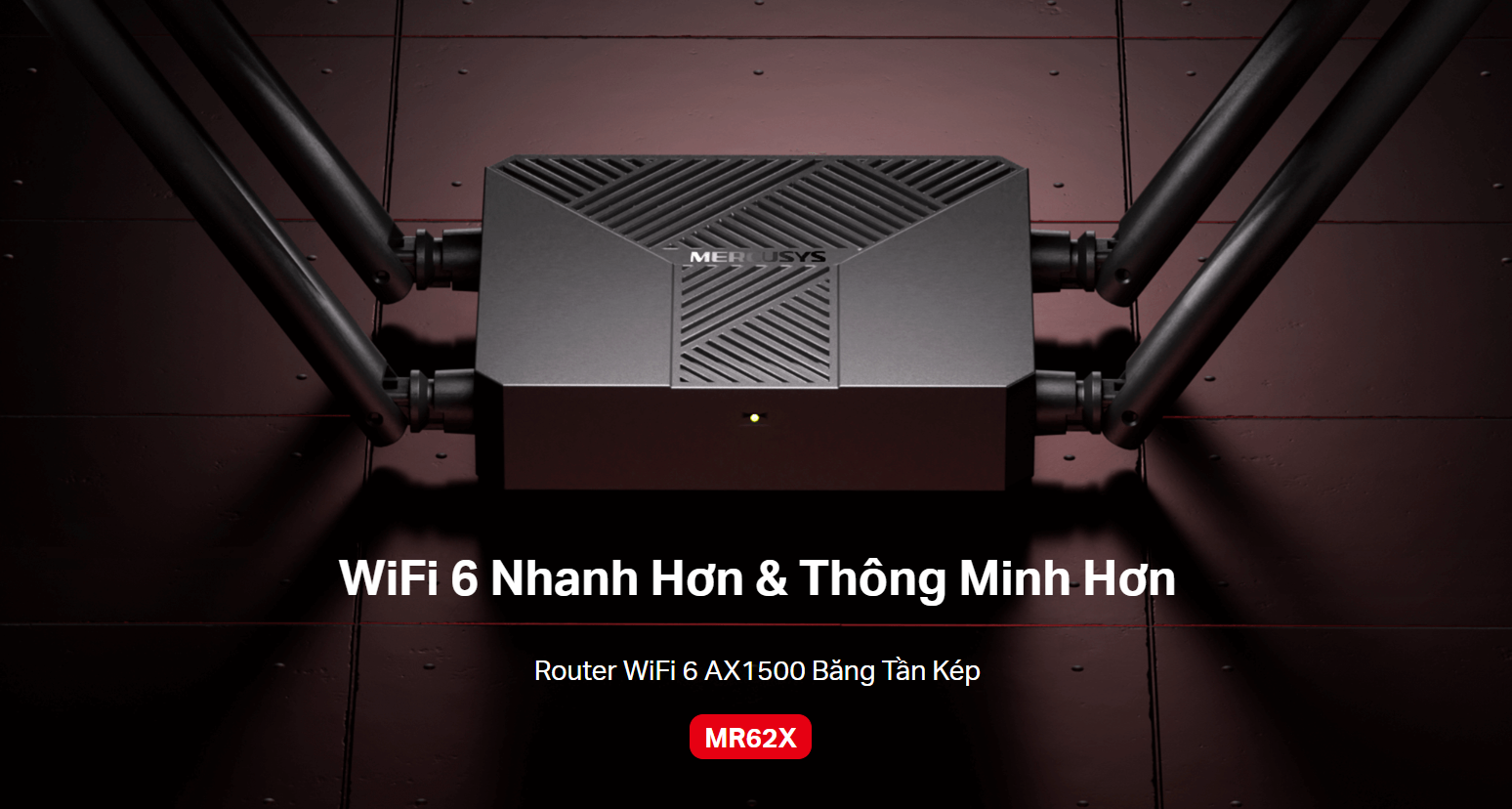 Router WIFI 6 Mercusys MR62X | AX1500 2 băng tần 2.4Ghz & 5Ghz | WAN ...