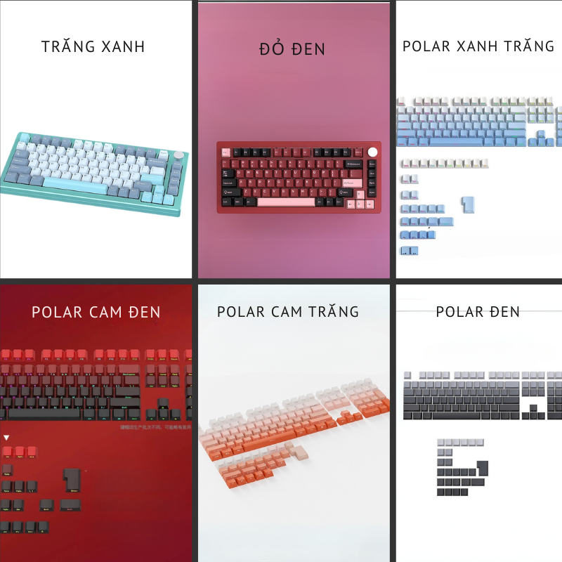 Bàn phím cơ full nhôm CNC Lucky 65 V2 PCB 1.6mm - 3 mode kết nối - Nhôm ...