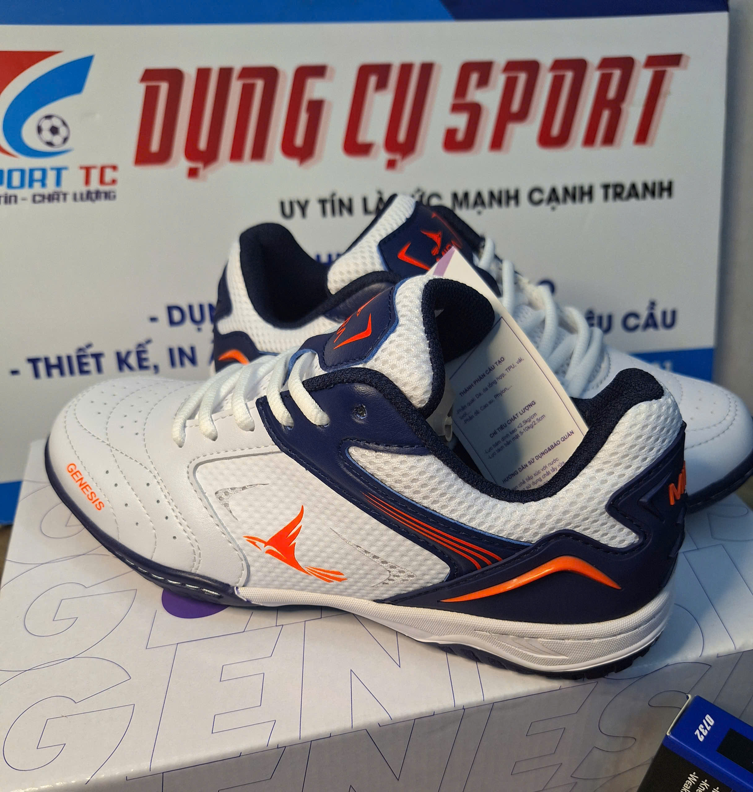 Giày cầu lông Mira GENESIS giao hỏa tốc bám sân bền đẹp tặng tất dệt ...